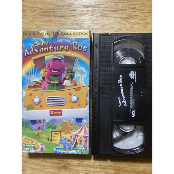 Other | Barney Barneys Adventure Bus Vhs 1997 Classic Collection Black ...